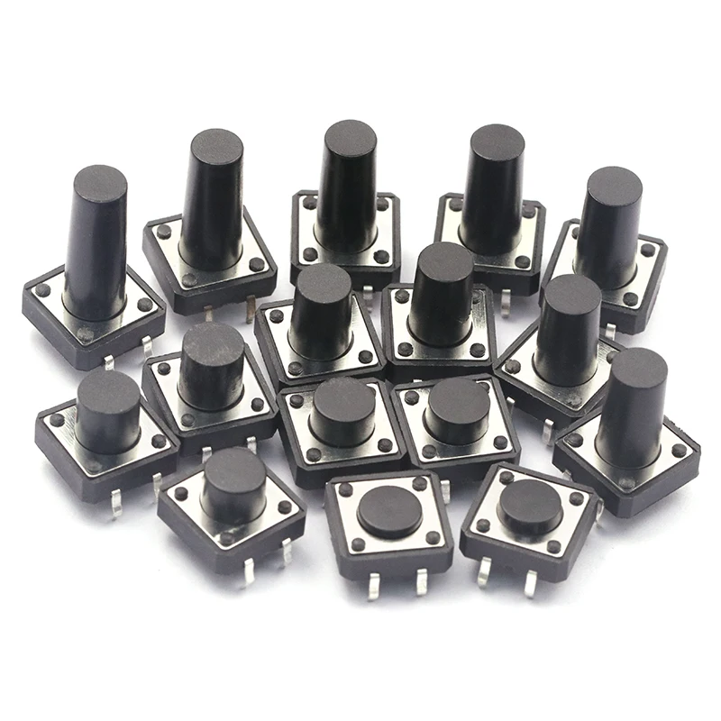 12mm Push Button Switch 12*12*6mm 4 Pin Micro Momentary Tactile On-off ...