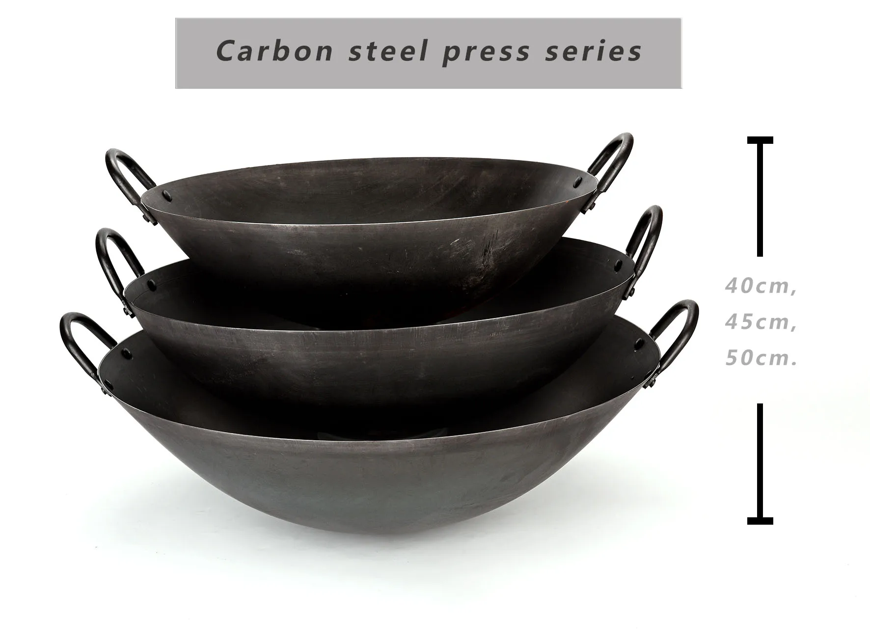 45cm Ss 201 Restaurant Commercial Chinese Wok - Buy Chinese Wok Burner ...