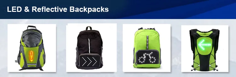 Waterproof LED Bag Lights - Reflective Rucksack Backpack