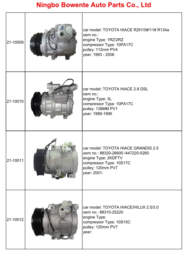 Toyota VIOS/YARIS AC Compressor - 10S11C OEM 88320-0D020