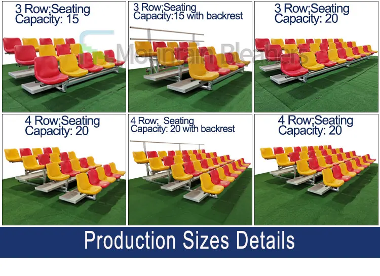 Grandstand Sport Tribune Mobile Seating Bleachers Plastic Seats For ...