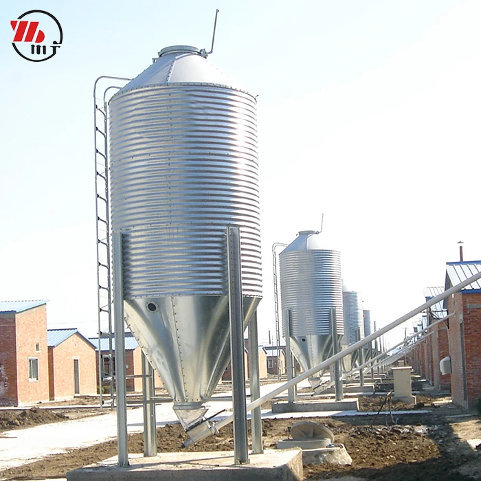 Hot Galvanized Feed Storage Silo For Animal Feed Such As Poultry ...