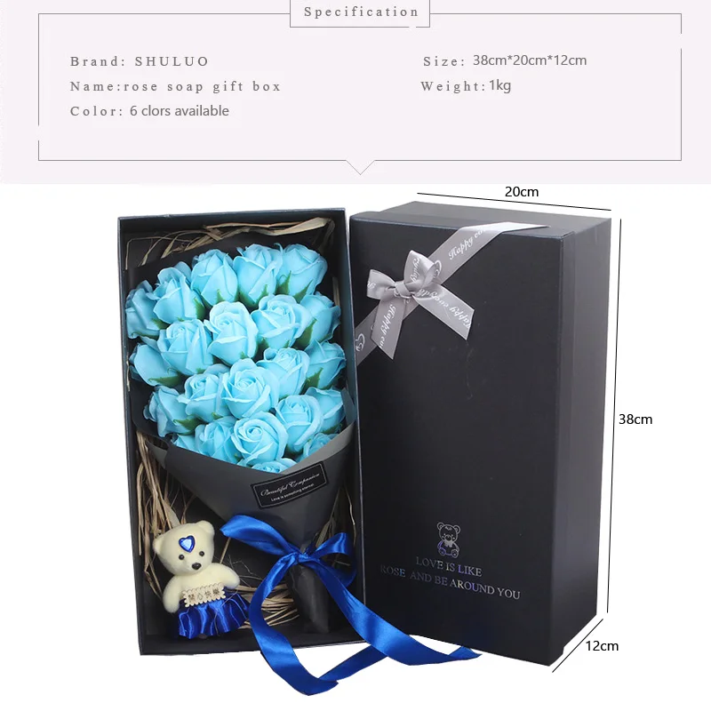 23pcs Soap Rose Flower Bouquet - Perfect for Valentine's Day