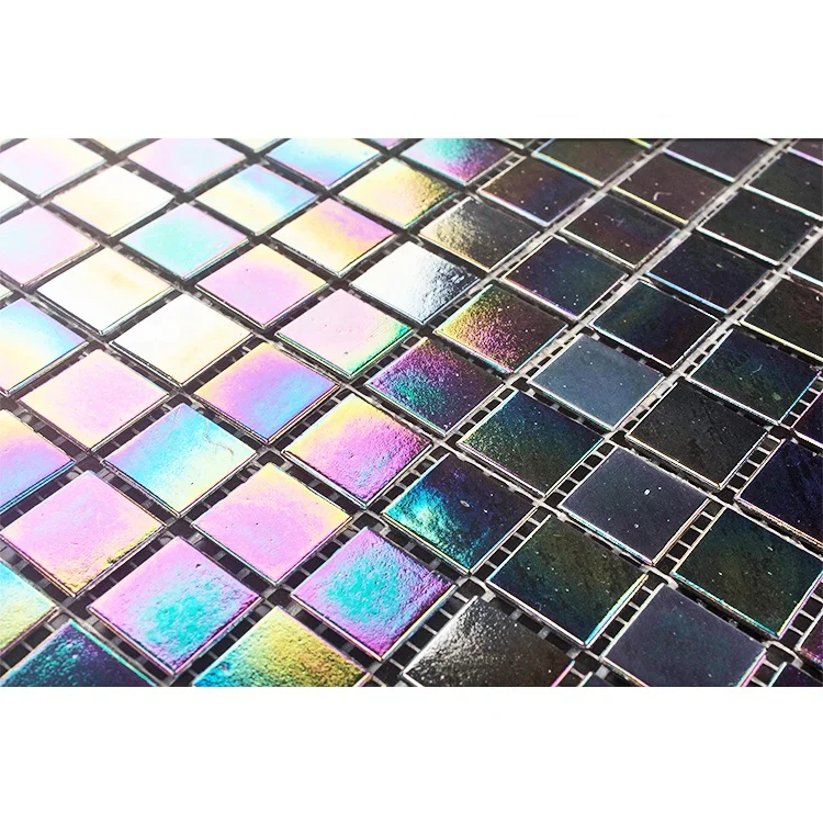 Rainbow Iridescent Pearl Glass Mosaic Tile for Swimming Pools - Modern ...