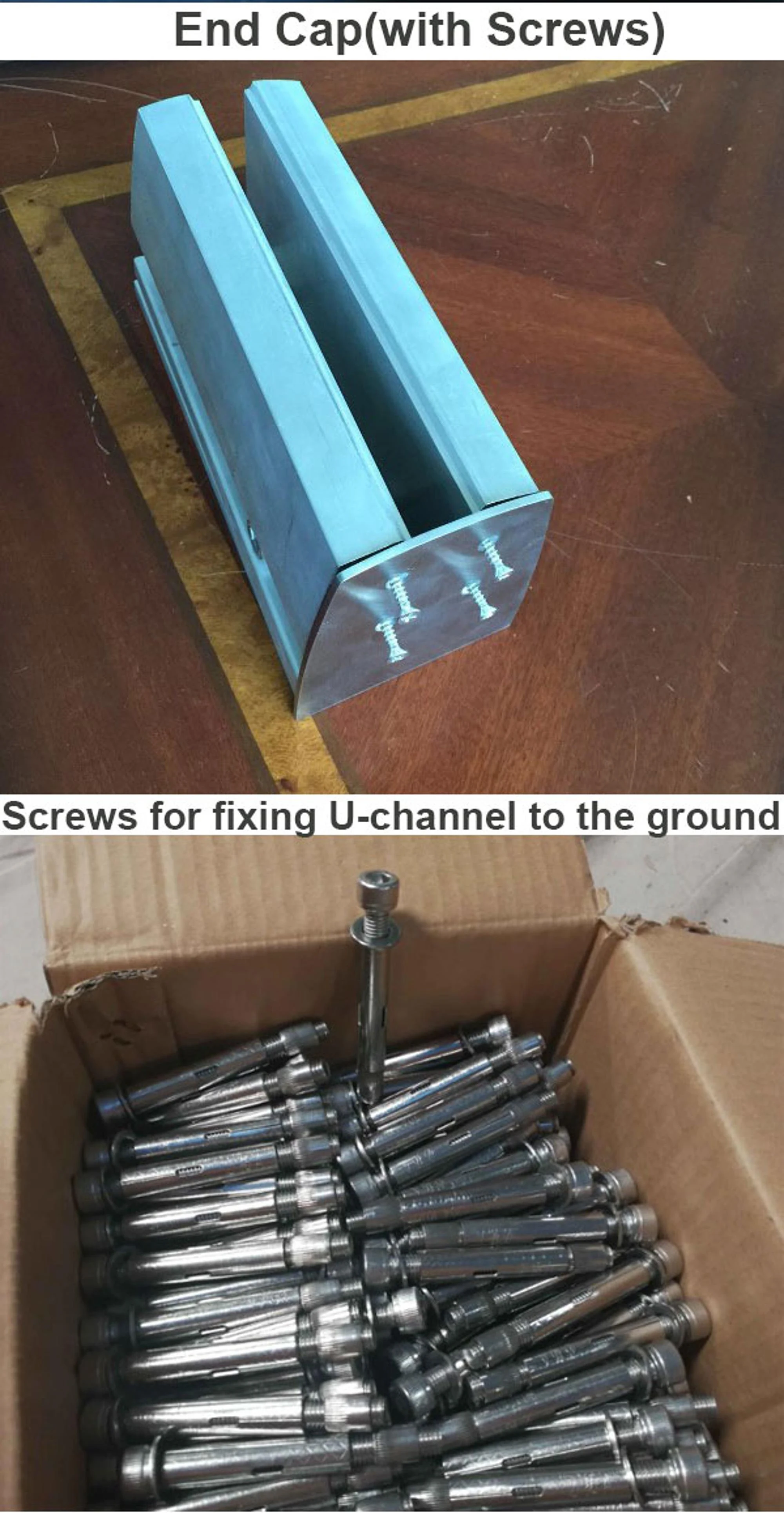Base Fixed Aluminum U Channel Profile for Glass Railing System
