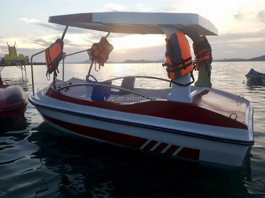 Electric Fiberglass Water Jet Boat - Fun & Eco-friendly