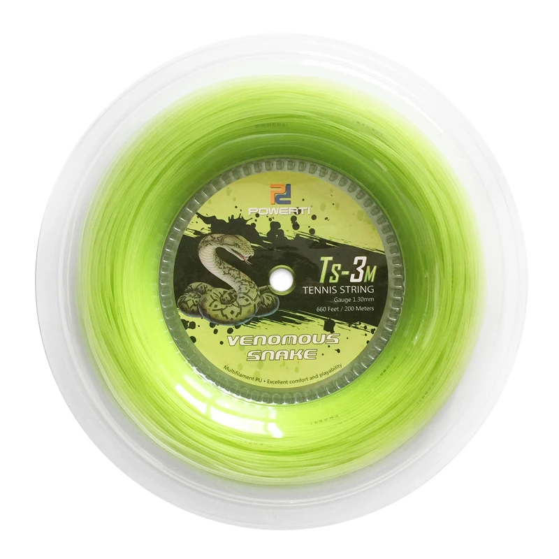 56-59 Pounds TS-3M 1.30mm SNAKE Nylon Tennis String - 200m Reel