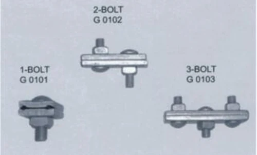 HDG Guy Clamps - Reliable 3 Bolt Type Straight Clamps