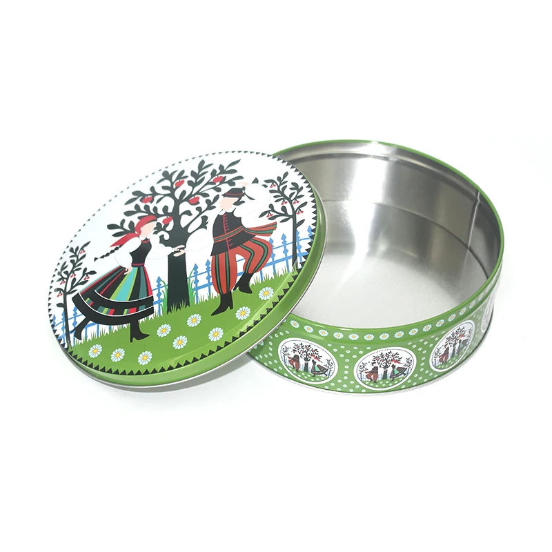 Custom Embossed Lid Metal Boxes 3 Sizes Food Storage Cookie Candy Gift ...