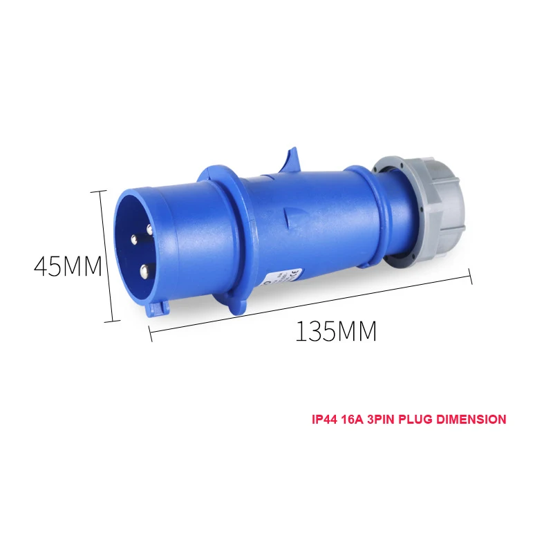 New Style En/iec60309-2 Ip44 Ip67 16a 32a 63a 3pin 4pin 5pin Industrial ...