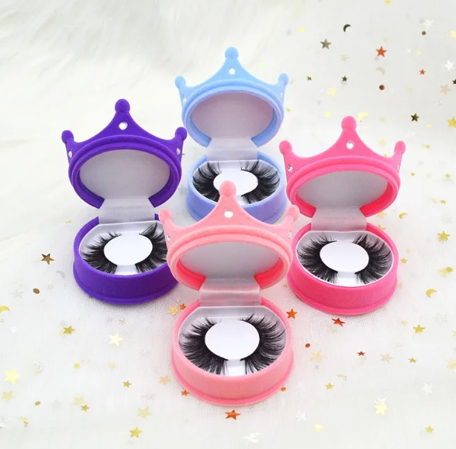 Blue Lash Box Packaging For Thick Full Fluffy 25mm Mink Strip Lashes ...