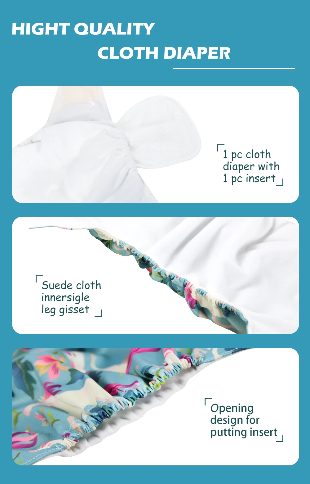Eco Friendly Washable Leakguards Newborn Baby Cloth Diapers Cover Nappy ...