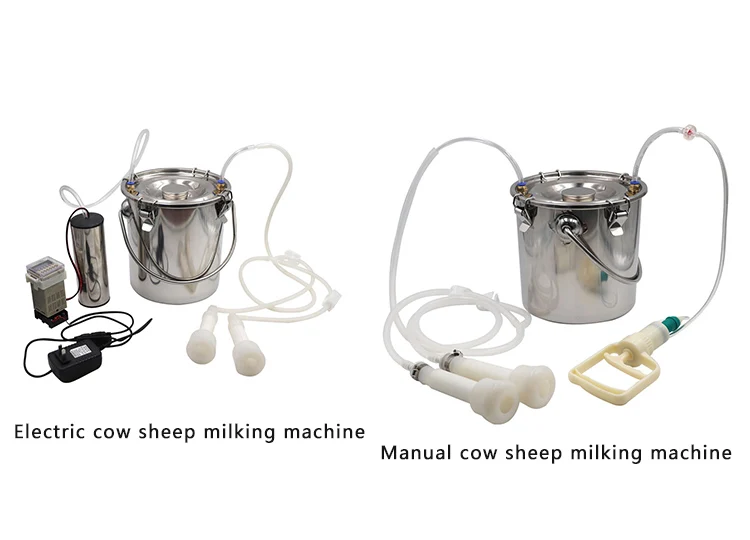 5l Manual And Electric Pulse Goat Cow Milking Machine Dairy Farm