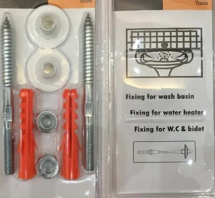 Bathroom Basin Sink Fixing Screw Set Lavatory Sanitary Fixings Screw ...