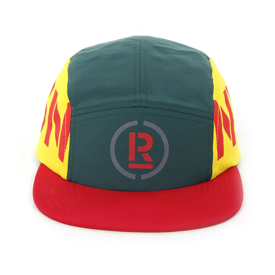 Custom Logo Screen Printing Waterproof Hat 5 Panel Nylon Cap - Buy 5 ...