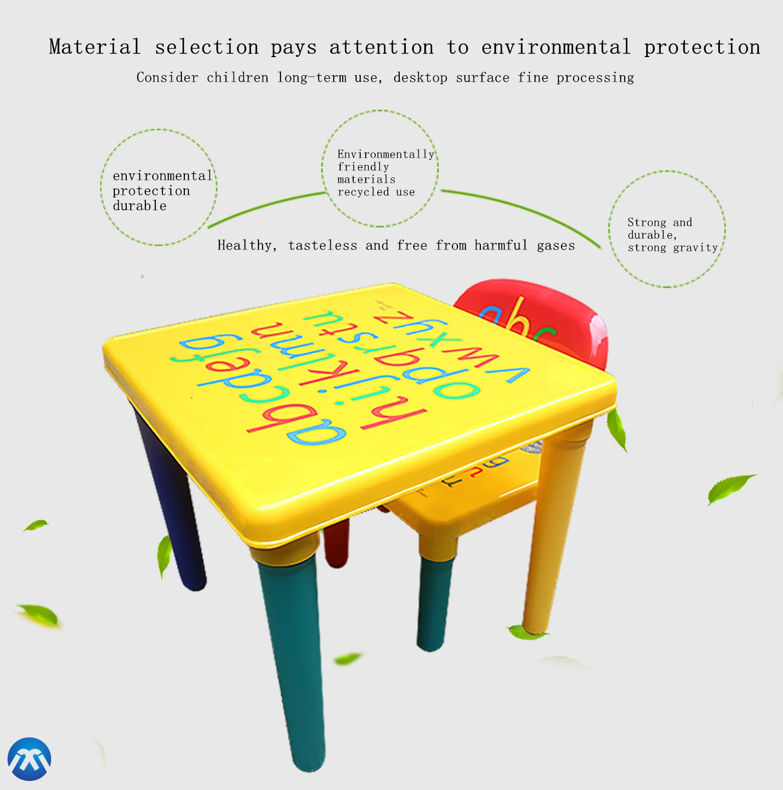 2023 New Design Cartoon Square Children Detachable Kids Plastic Table ...