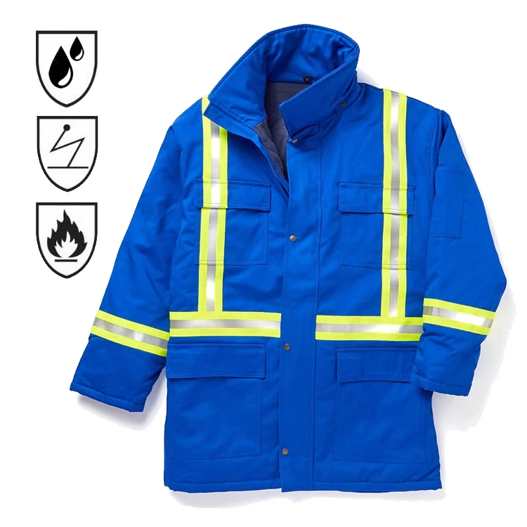 EN 11612 NFPA 2112 FRC Jacket - Fire Proof Winter Insulated