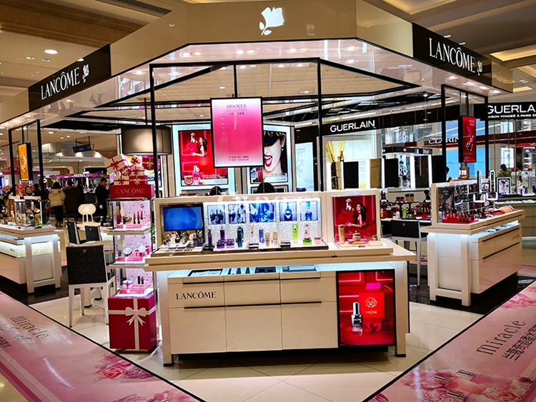 Mall Kiosk Cosmetic Store Layout Design Women Cosmetic Showcase ...