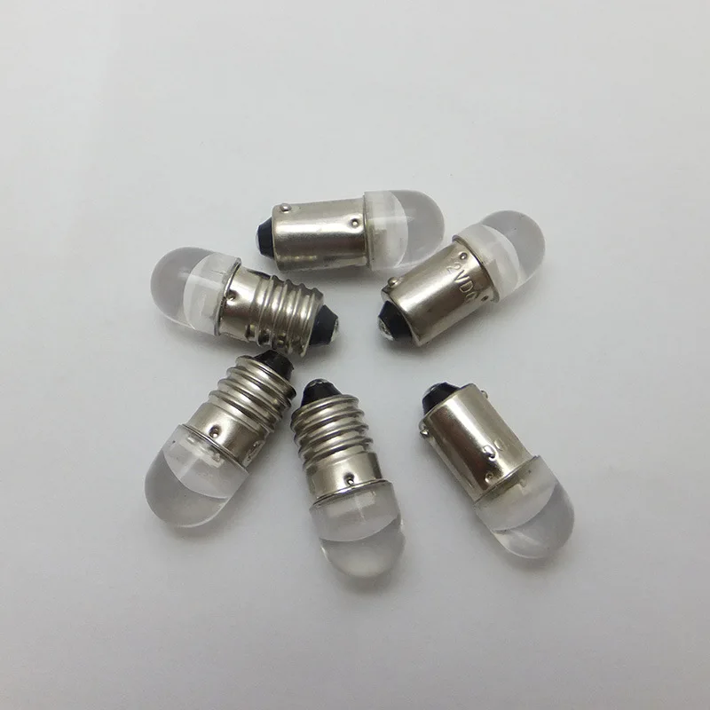 E10 BA9S B9 AC DC 6V 12V 24V 0.5W LED Indicator Light Bulb
