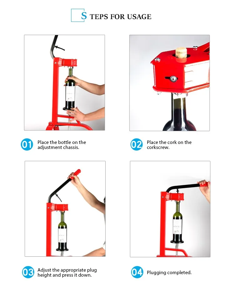 Manual Wine Bottle Capper Brewed Wine Cork Stoppers Tool - Buy Hand ...