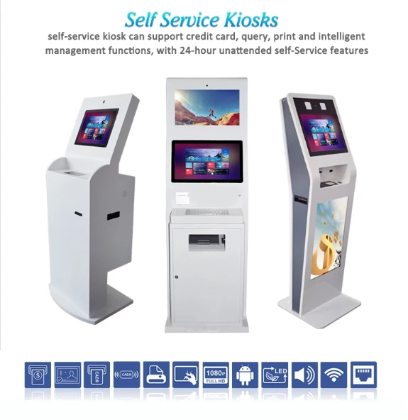 Self Service Payment Kiosk With Atm,Bill,Printing Advertising Screen ...
