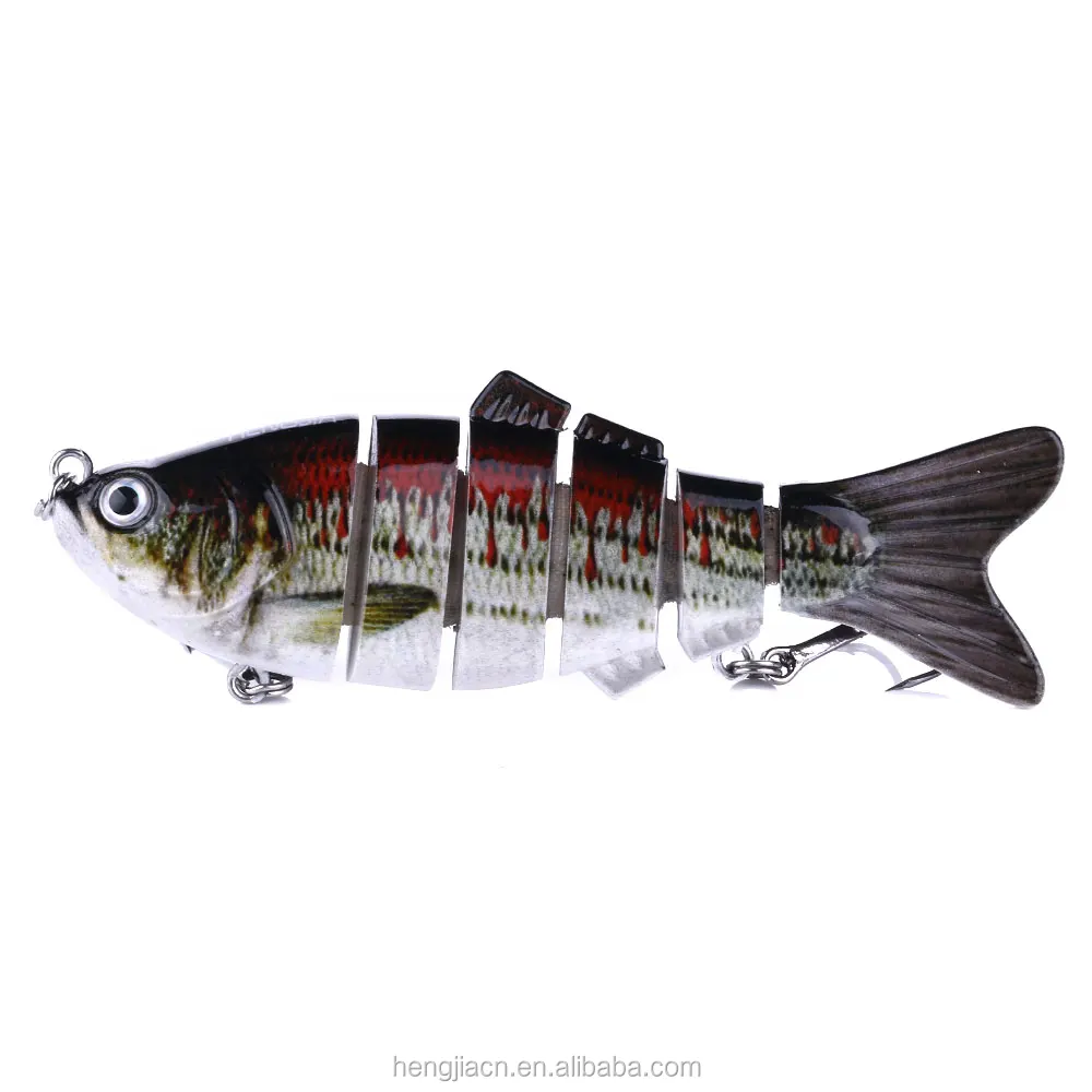 Hengjia 4" 6 Section Lure 18g Segment Jointed Swimbait 3d Printing 10cm ...