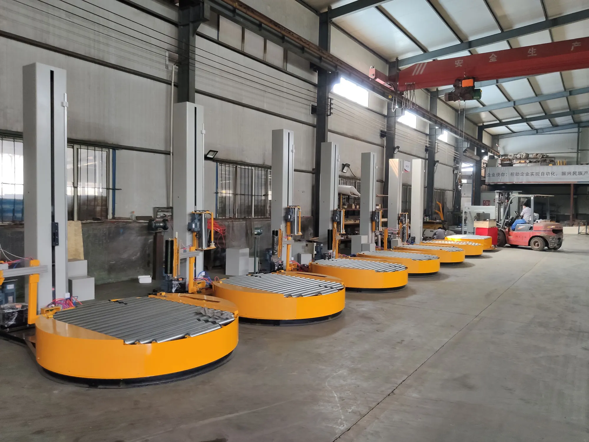 Conveyor Type Fully Automatic Packing Pallet Wrap Stretch Wrapper With ...