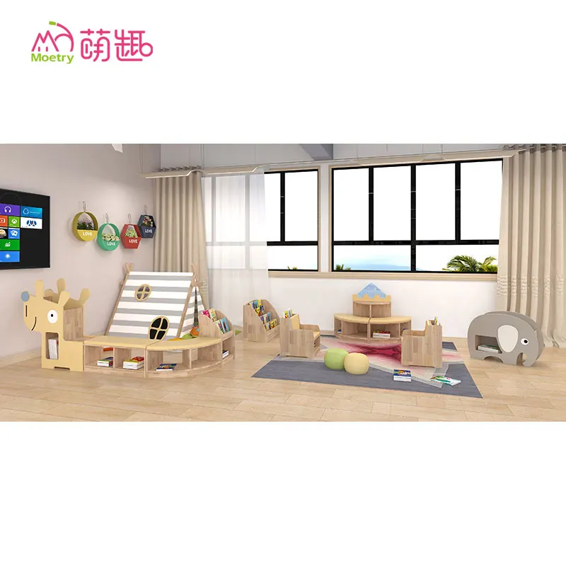 Moetry Modern Design Wood Preschool Kids Library Furniture Kids ...