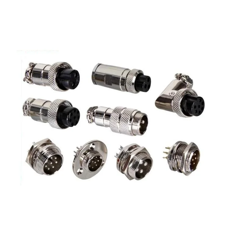 Aviation 16M Metal Socket GX16 Connector Female 2 3 4 8 Pin Plug