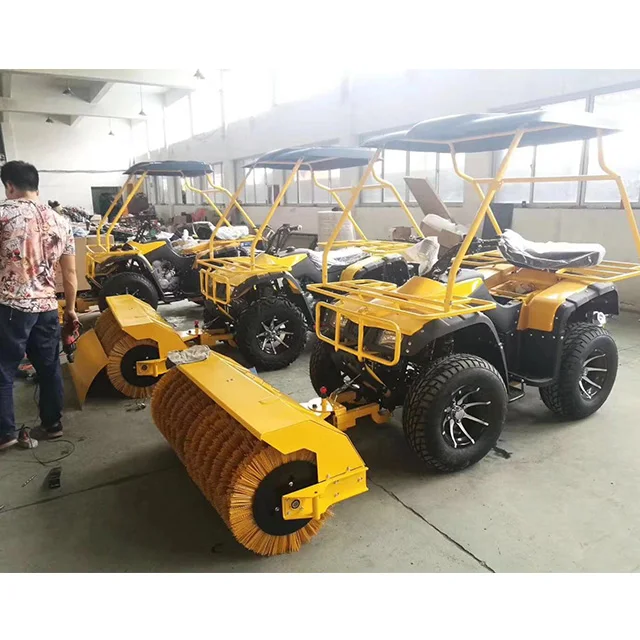 13HP 1500cc Gasoline Engine UTV Ceiling One Button Lifting Snow Brush ...