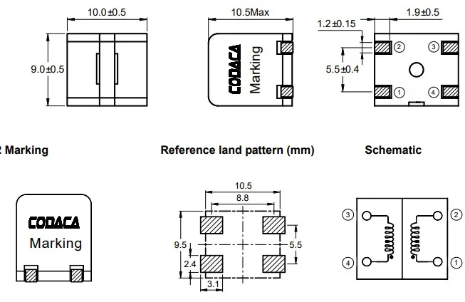 Codaca Csd0910a Series Class D Inductor Digital Amplifier Inductor For ...