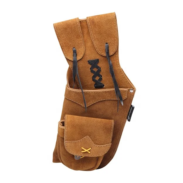 Archerymax Traditional Archery Hip Quiver Side Leather Arrow Quiver