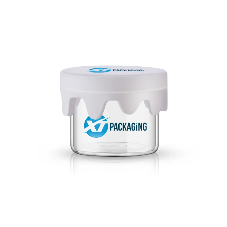 5ml 6ml Concentrate Containers No Neck Clear Glass Jar With Silicone ...