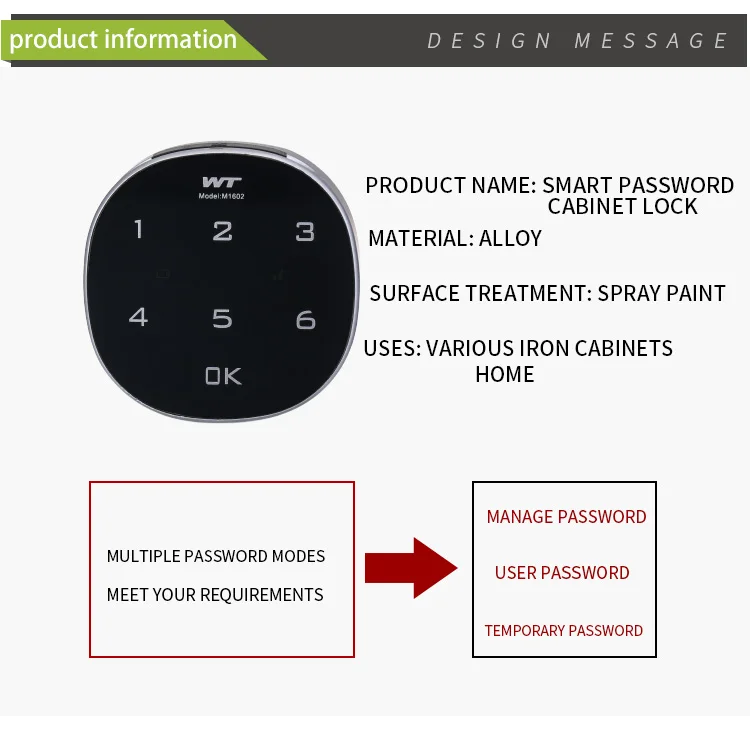 Keyless Electronics Digital Mailbox Cam Combination Lock For Metal And ...