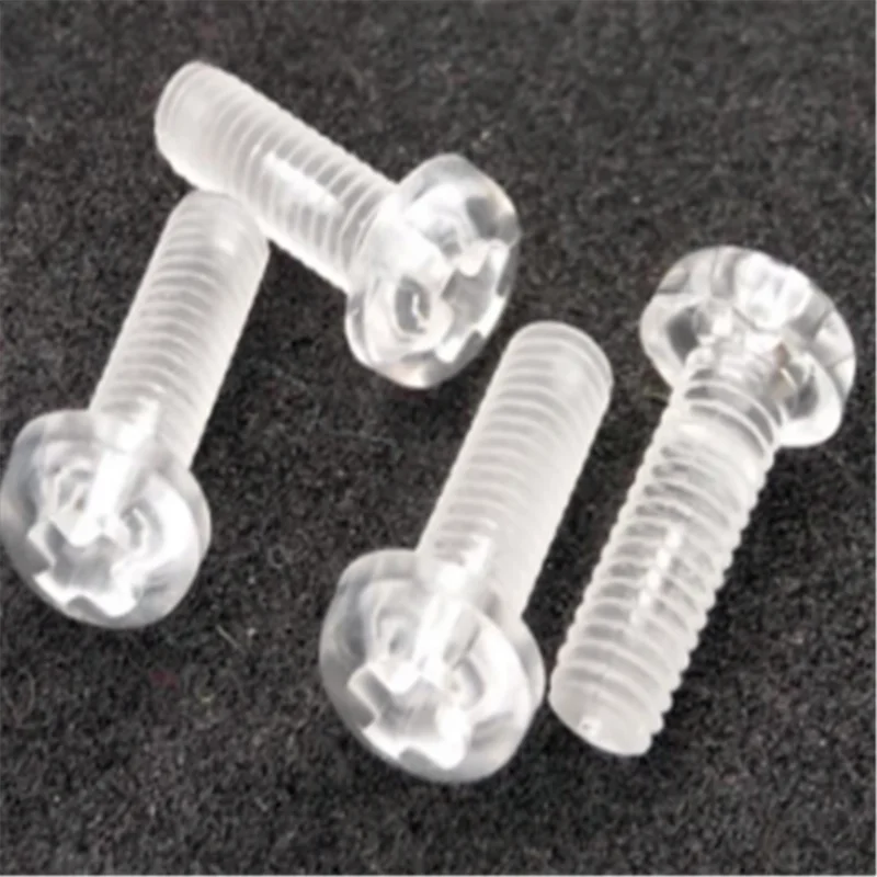M3 Clear Plastic Screws Machine Threads Round Head For Pc - Buy M3 ...