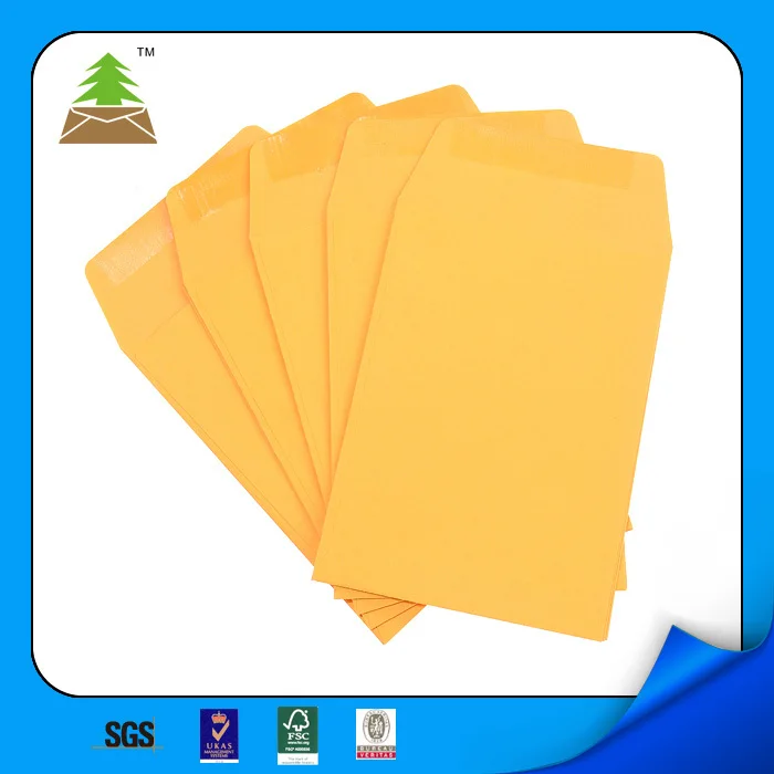 China Supplier Custom Size Golden Gummed Flap Kraft Paper Envelope ...