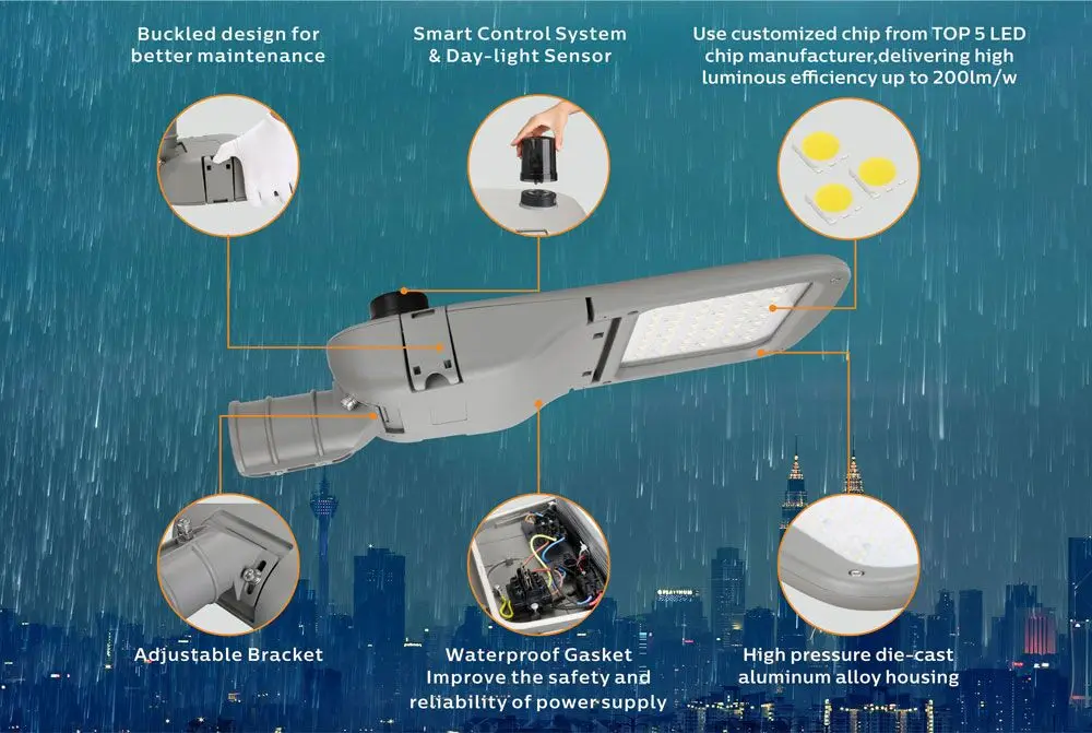 New Design Enec Ik09 Ip66 Led Street Light 60w 80w 100w 120w 150w Led ...