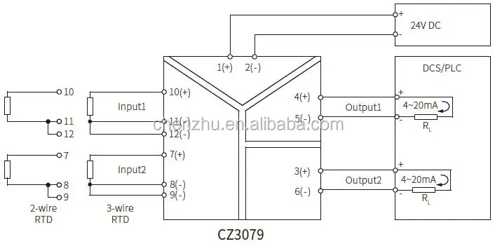 Cz3079 Rtd Input Signal Isolator Rtd 0/4-20ma Signal Conditioner 2 Inputs 2 Outputs Signal ...
