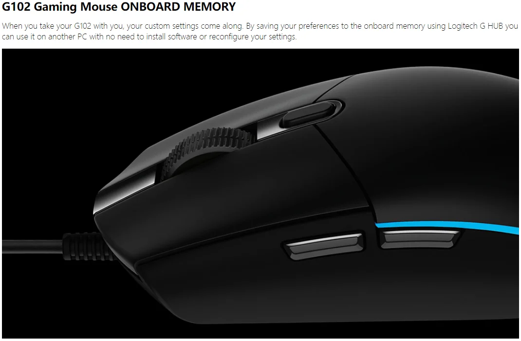 Logi Tech Original Stock G102 6-Keys Rgb Glowing 6000Dpi Five-Speed ...