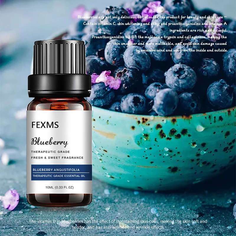Fexms Blueberry Essential Oil 100% Pure Natural Fruit Essential Oil For ...
