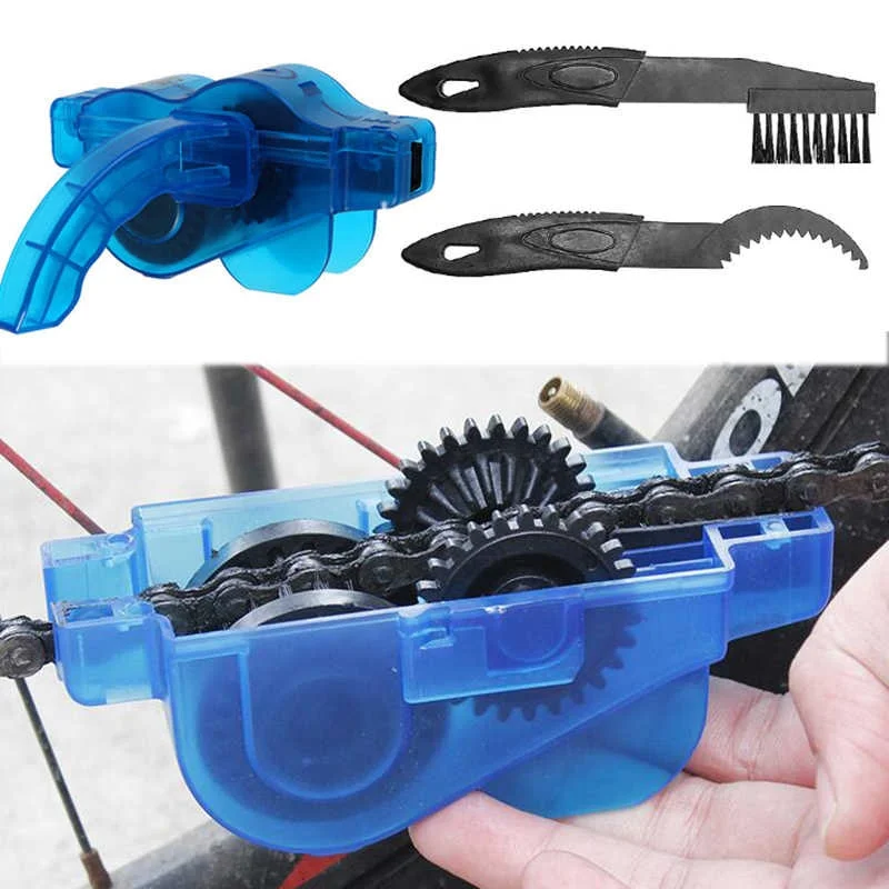 Bicycle Chain Cleaner Scrubber Brushes Mountain Bike Wash Tool Set ...