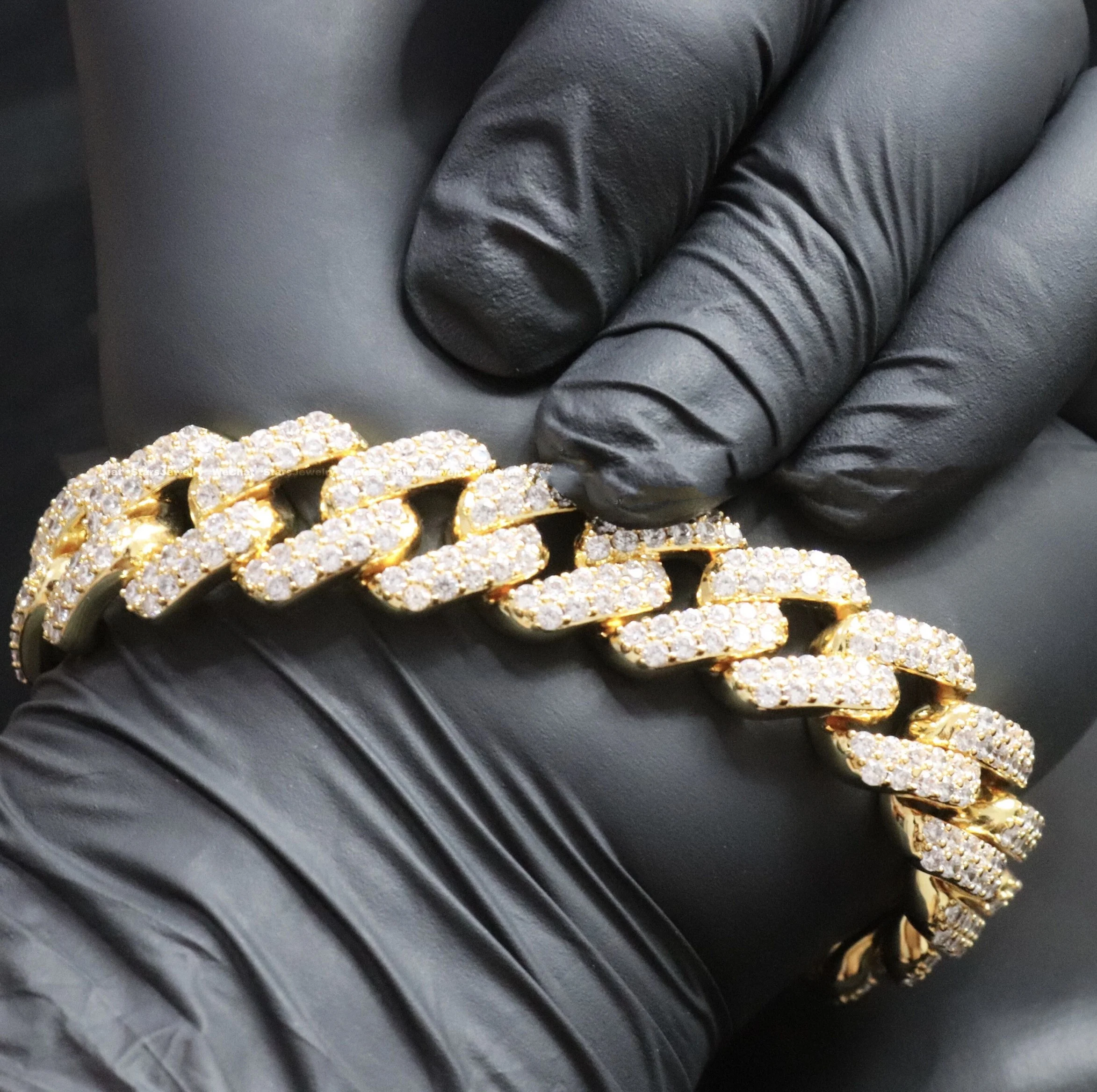 Cheap Factory Price Iced Out Miami Cuban Link Chain 18k Gold Plated ...