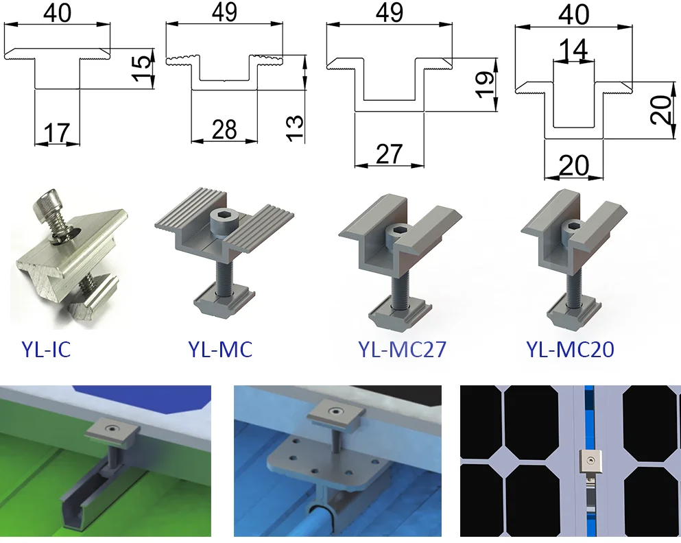 Solar Mounting System - Reliable Middle Clamps by Yanglin Tech