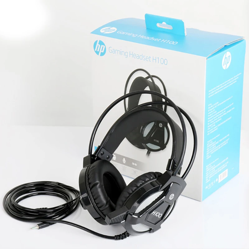For Hp H100 Headset Wired Headset Noise Reduction Notebook Desktop ...