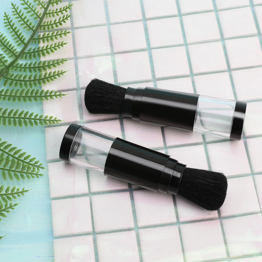 Black Refillable Powder Brush Mineral Powder Dispensing Refillable ...