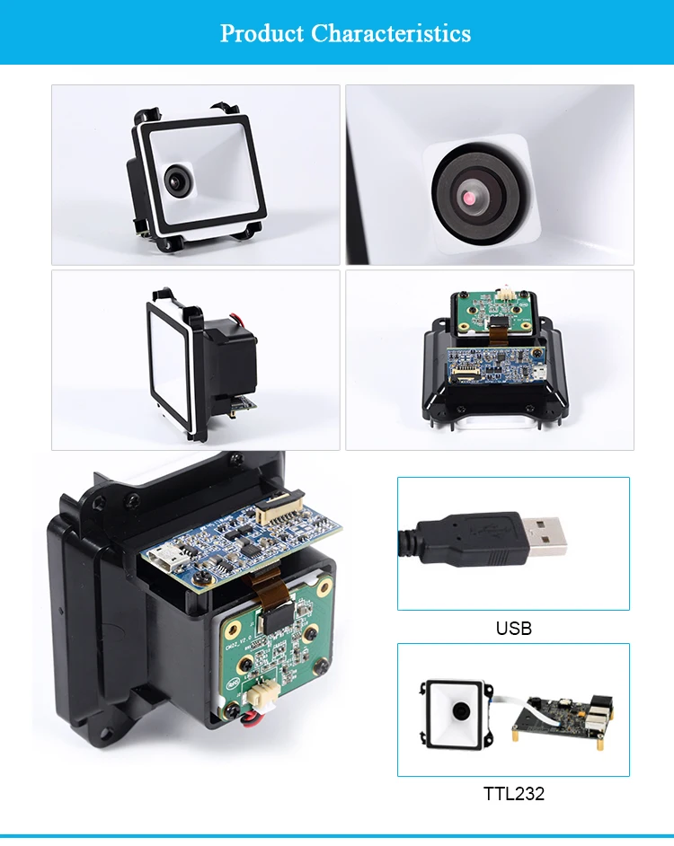 Rakinda Embedded QR Code Scanner - 300 Scans/sec Efficiency
