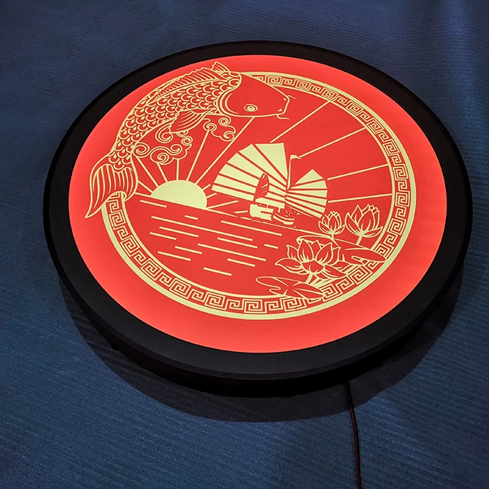 Custom Outdoor Round Advertising Store Sign LED Lightbox