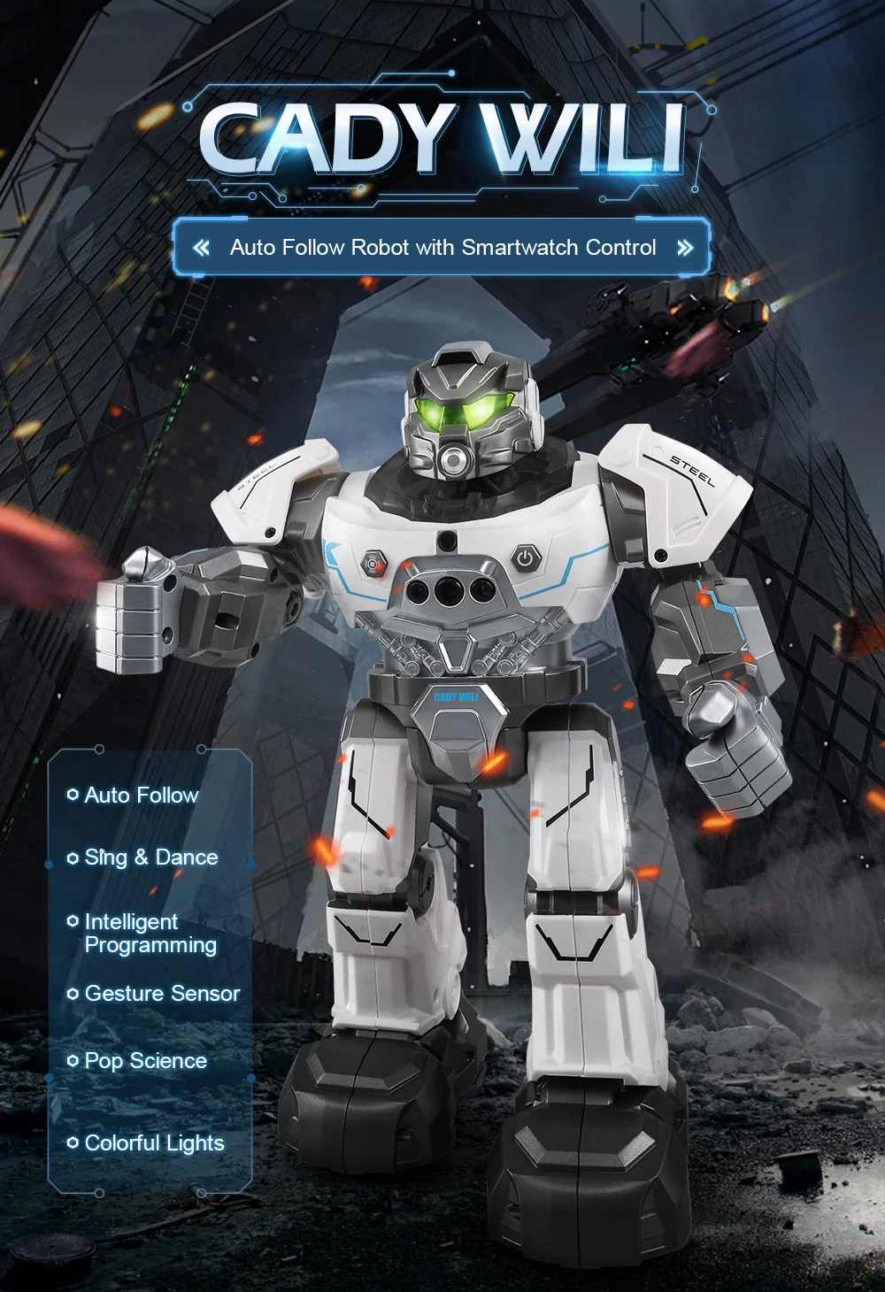 Jjrc R5 Rc Robot Auto Follow Smart Watch Control Robot Sing Dance ...