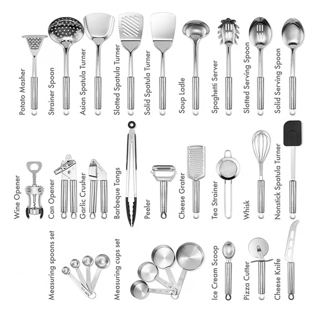 Premium Best Selling Stainless Steel 29 Piece Kitchen Utensils Set Premium Best Selling Stainless Steel 29 Piece Kitchen Utensils Set