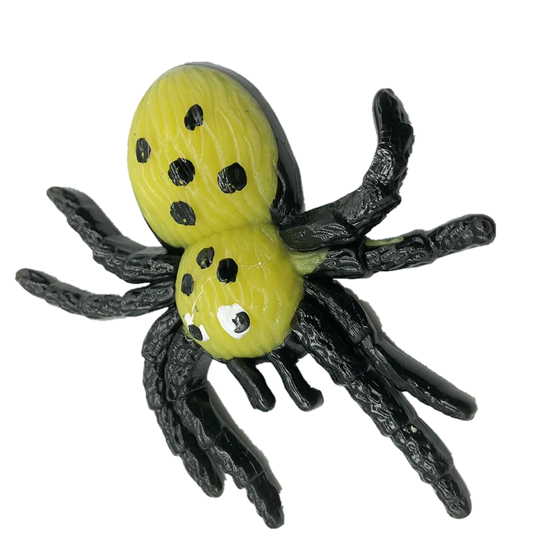 D-135 Educational Equipment Sticky Yellow Spider Tpr Soft Squishy ...